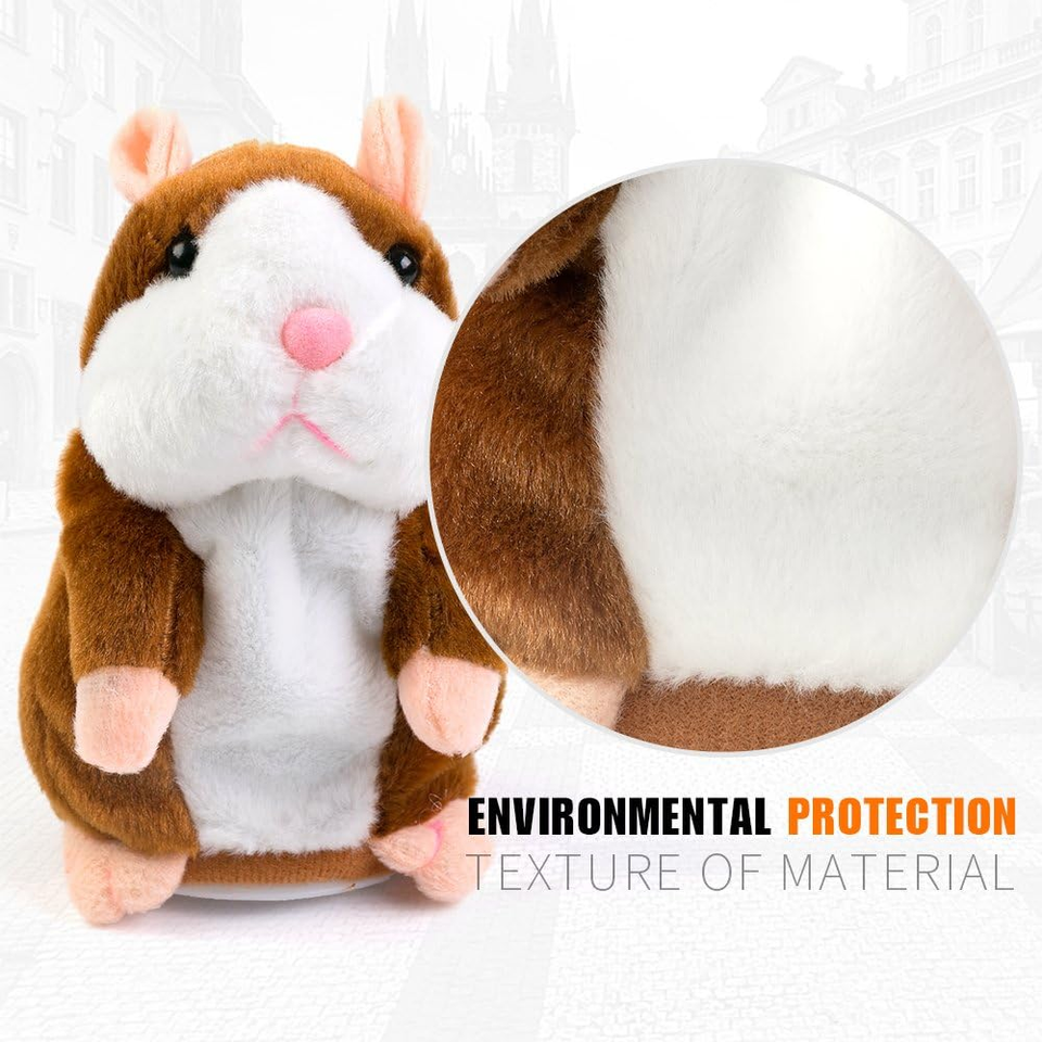 Plush Interactive Toys PRO Talking Hamster Repeats What You Say ...
