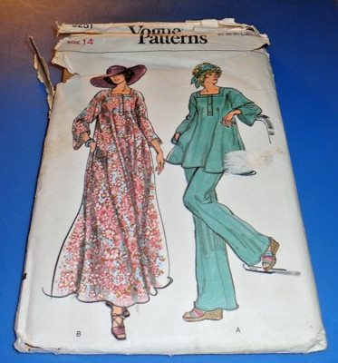 VINTAGE VOGUE PATTERN 9251 ~ TOP PANTS DRESS ~ MISSES SIZE 14 *UNCUT | eBay