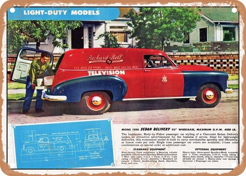 METAL SIGN - 1952 Chevy Sedan Delivery Vintage Ad | eBay