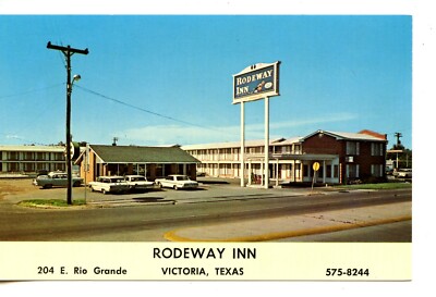 Rodeway Inn Motel-Old Cars-Victoria-Texas-Vintage Advertising Postcard ...