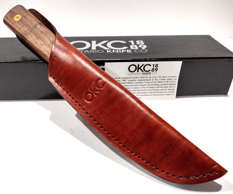 Ontario OKC Old Hickory Hardwood OH7026 Hunting Knife + Sheath NEW USA ...