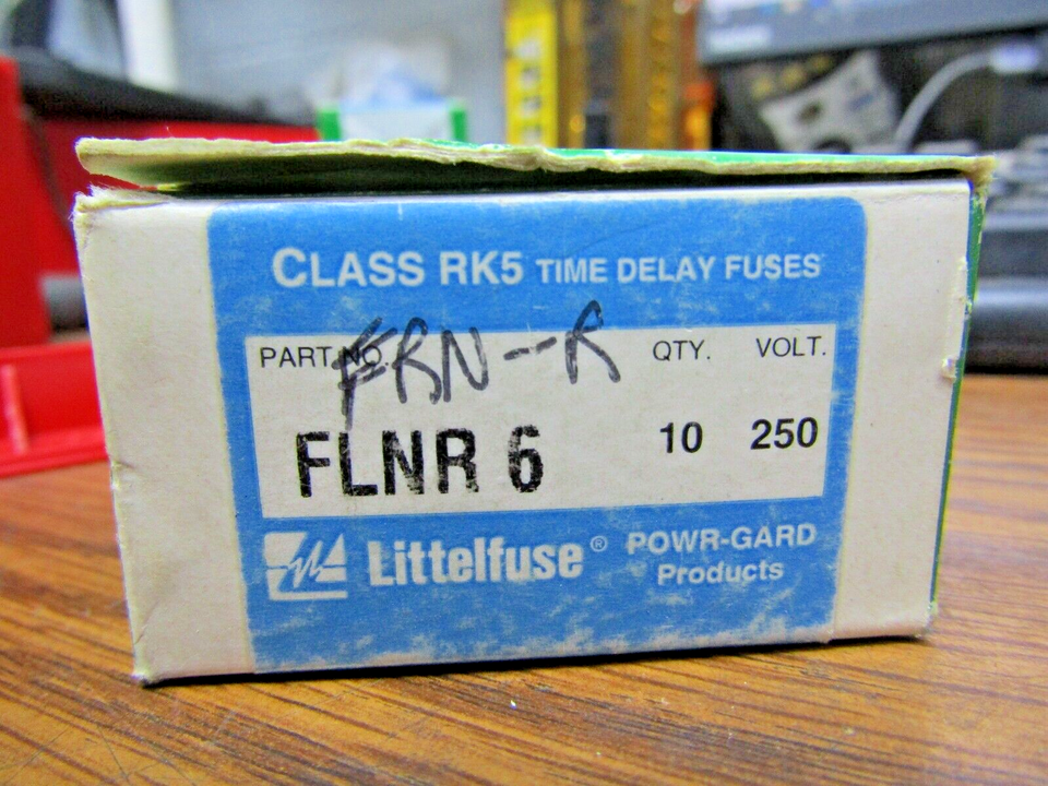 8) NEW BUSSMANN FUSETRON FUSE FRN-R-6 FLNR-6 250VAC CLASS RK5 BOX OF 8 ...