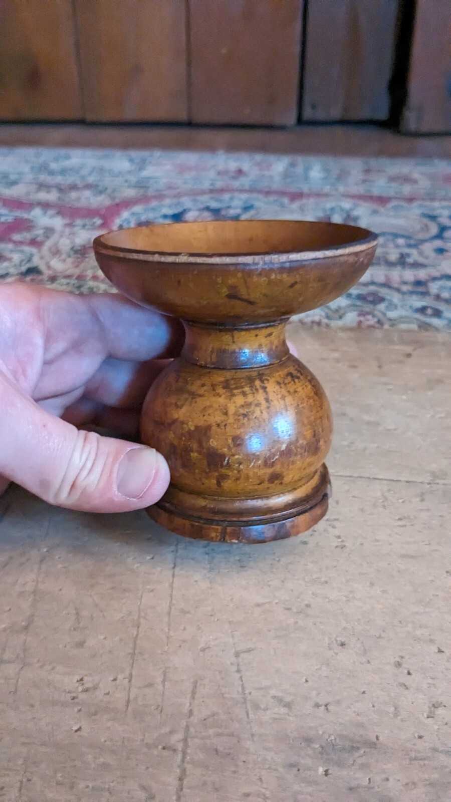 Antique Early Primitive Wood Country Treen Ink Sander 3.5" Patina | eBay