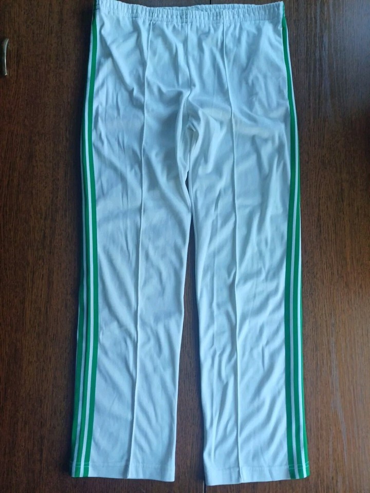 Adidas Vtg VENTEX France First Pants White Green Track Bottom RRR 70s ...