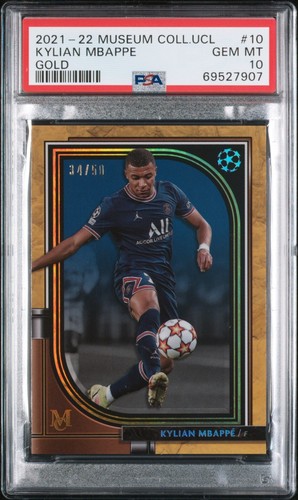 2021-22 Topps Museum Collection UCL - Gold #10 Kylian Mbappe /50 for ...