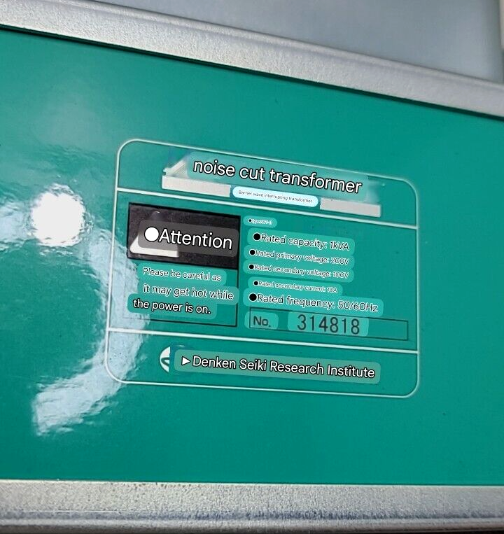 Denkenseiki NCT-I1 Noise Cut Transformer 1kVA 200:100VAC 10A 50/60Hz ...