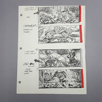 RETURN OF THE JEDI - Production Used Storyboard - Luke w/Rock vs ...