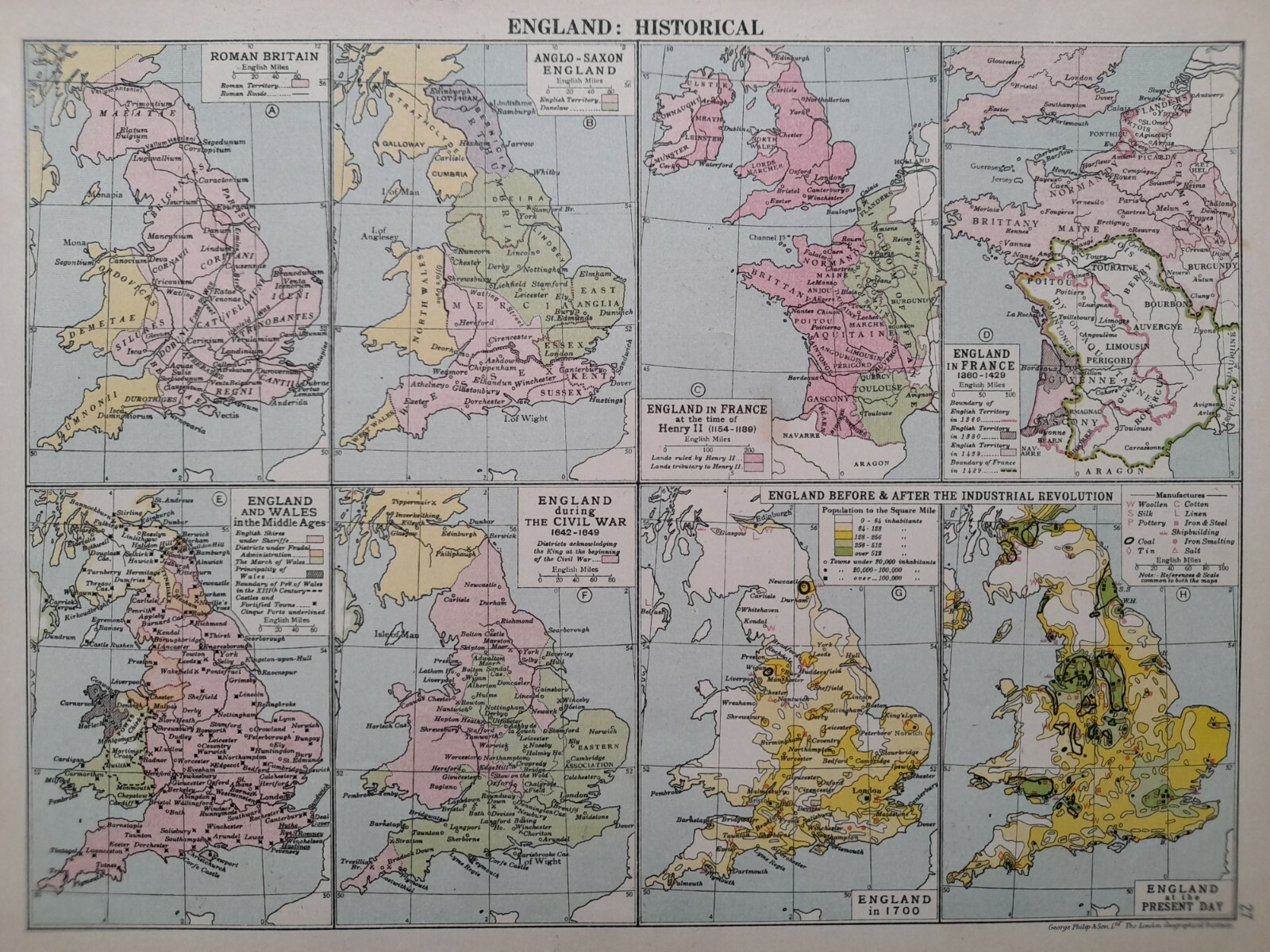 1931 England Historische Anglo Saxon Römische Großbritannien ...