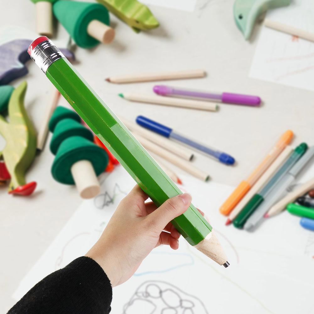 Student Gift Giant Pencil Huge Pencil Wood Jumbo Pencil with Cap and ...