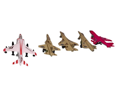 Lot of 5 Vintage metal Dyna Flites Zee Fighters Military Jets Good ...