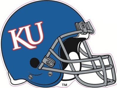 7 Inch KU Football Helmet Decal University of Kansas Jayhawks Logo KS ...