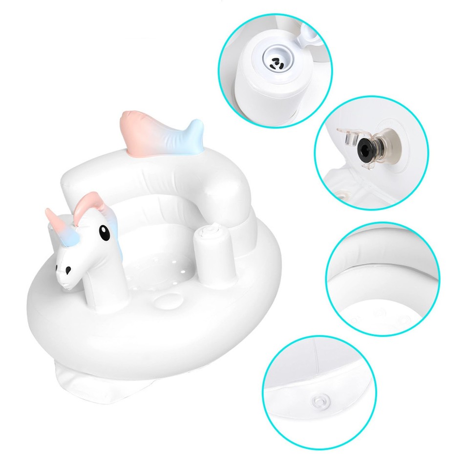 Baby Chair Inflatable Cute Animal Pattern Large Base PVC Soft ...