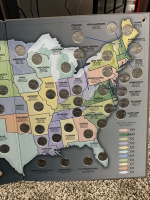 State Quarters 1999-2009 Collectors Map Complete Set Great Condition | eBay