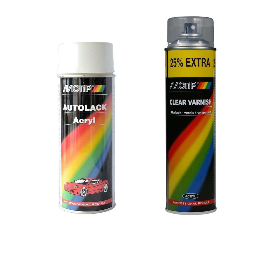 AEROSOL SPRAY PAINT + LACQUER FOR RENAULT BLANC GLACIER WHITE 389 CLIO ...