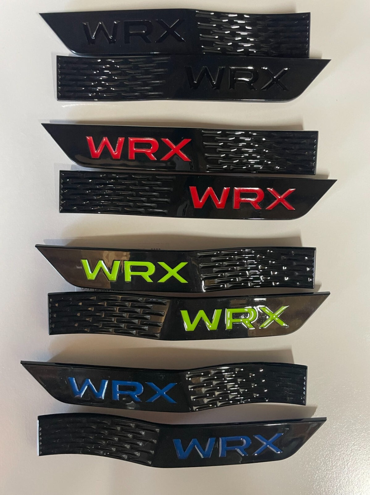 2 PCS Glossy Black Blue WRX Car Side Fender Badge Emblem Replacement | eBay