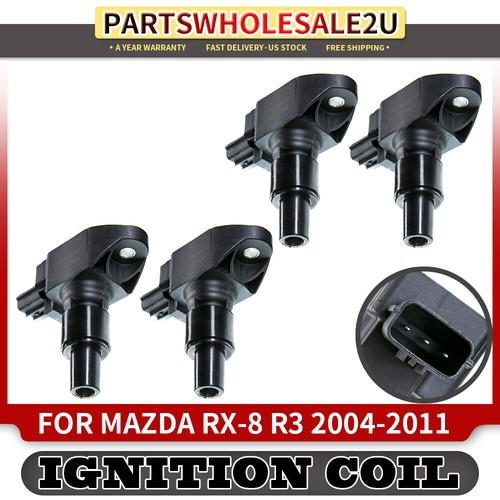 Set of 4 Ignition Coils Pack for Mazda RX-8 2004 2005 2006 2007 2008 ...