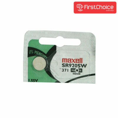 Maxell 371 SR920SW SR920 Silver Oxide Watch Batteries (5 Batteries ...