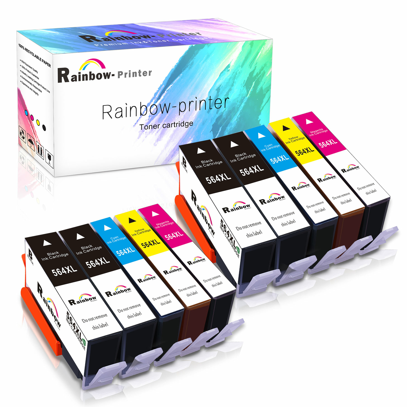 10PCS 564XL Ink Cartridge Combo for HP Deskjet 3070a 3520 3521 3522 ...