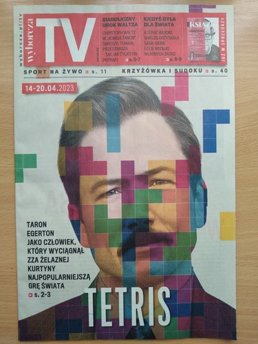 TETRIS / TARON EGERTON on cover Christoph Waltz,Brooke Shields / Polish ...