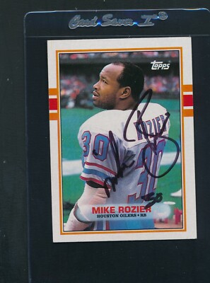 1989 Topps #98 Mike Rozier Oilers Signed Auto *B7178 | eBay