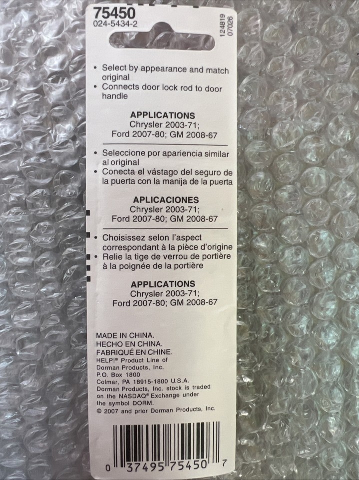 Door Lock Rod Clip Dorman 75450-6pcs | eBay