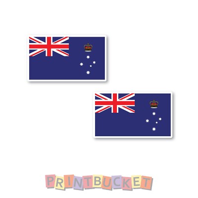 Victoria flag 120mm sticker Twin pack quality water & fade proof vinyl ...