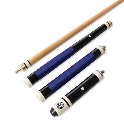 BLUE REDUCER 4 PIECE HARDWOOD ADJUSTABLE POOL / SNOOKER CUE | eBay UK