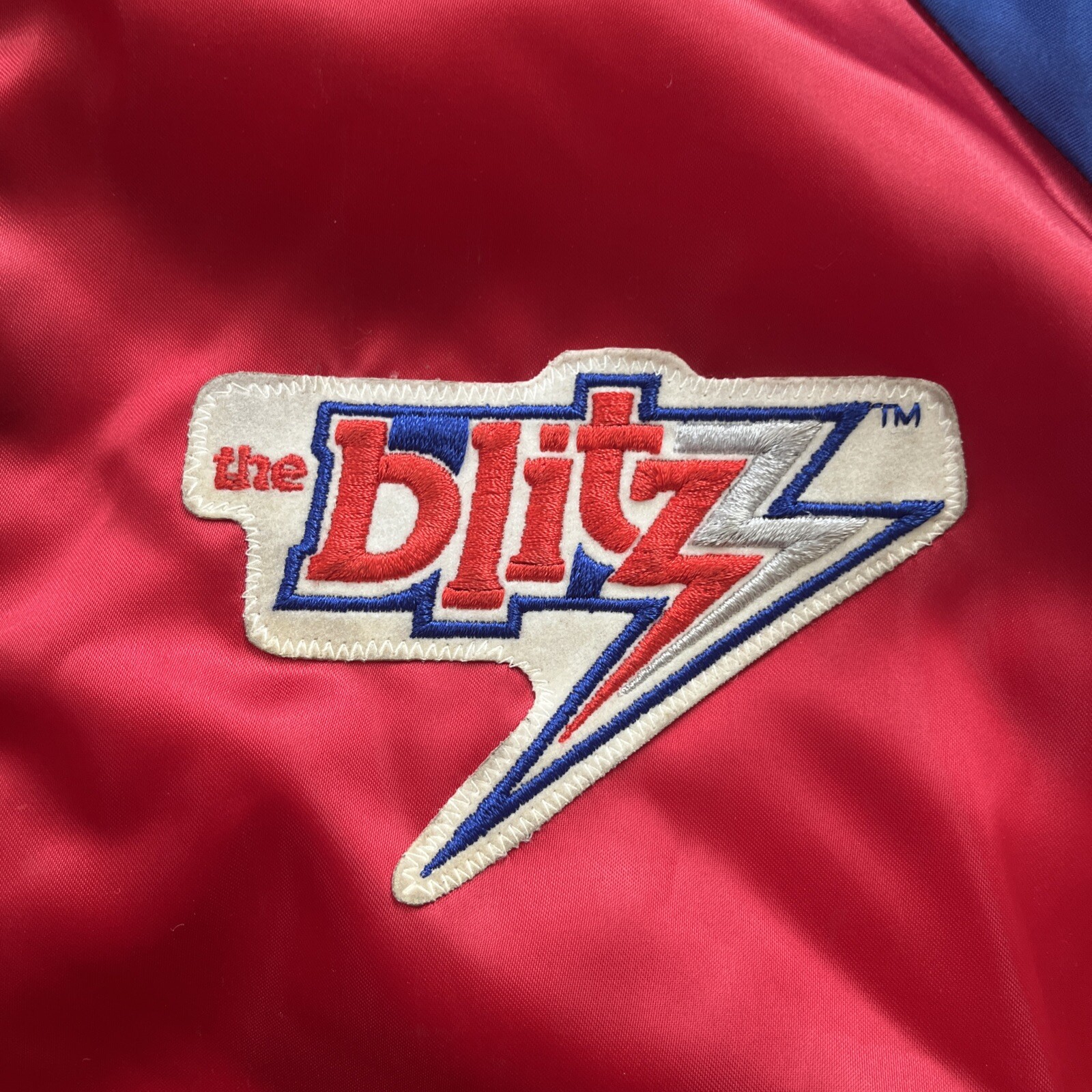 USFL Vintage 1982 Chicago Blitz Pro Football Collectors Satin Jacket ...
