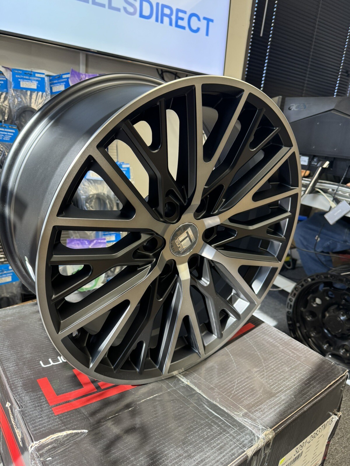 (Set of 4) Touren TR91 20x9 6x5.5" +18mm Black/Tint Wheels Rims 20 ...