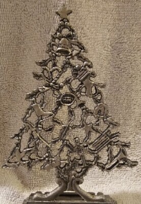 Pewter Christmas Trees Mantle Stocking Hook | eBay