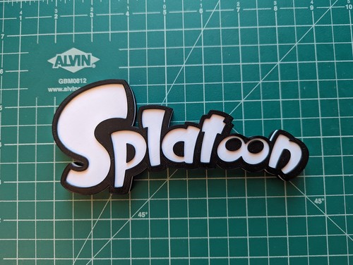 Splatoon 3D printed sign logo display wall shelf art videogame | eBay