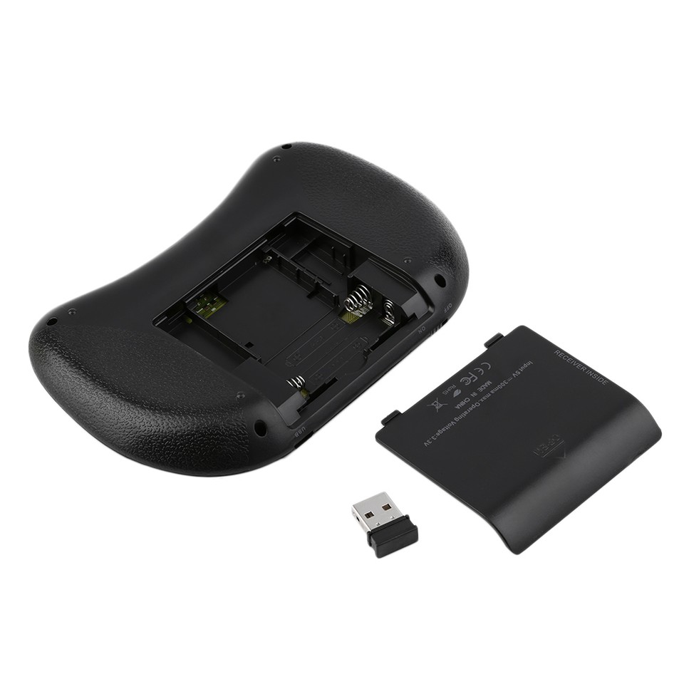 2.4gHz - Backlit Mini Wireless Handheld Keyboard Mouse Touchpad Black ...