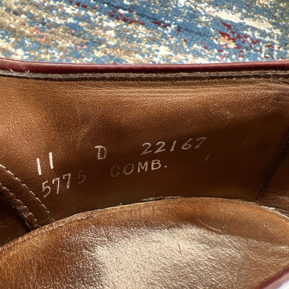 Allen Edmonds Fifth Avenue Cap Toe Oxford Mens Sz 11D Shoe Burgundy ...