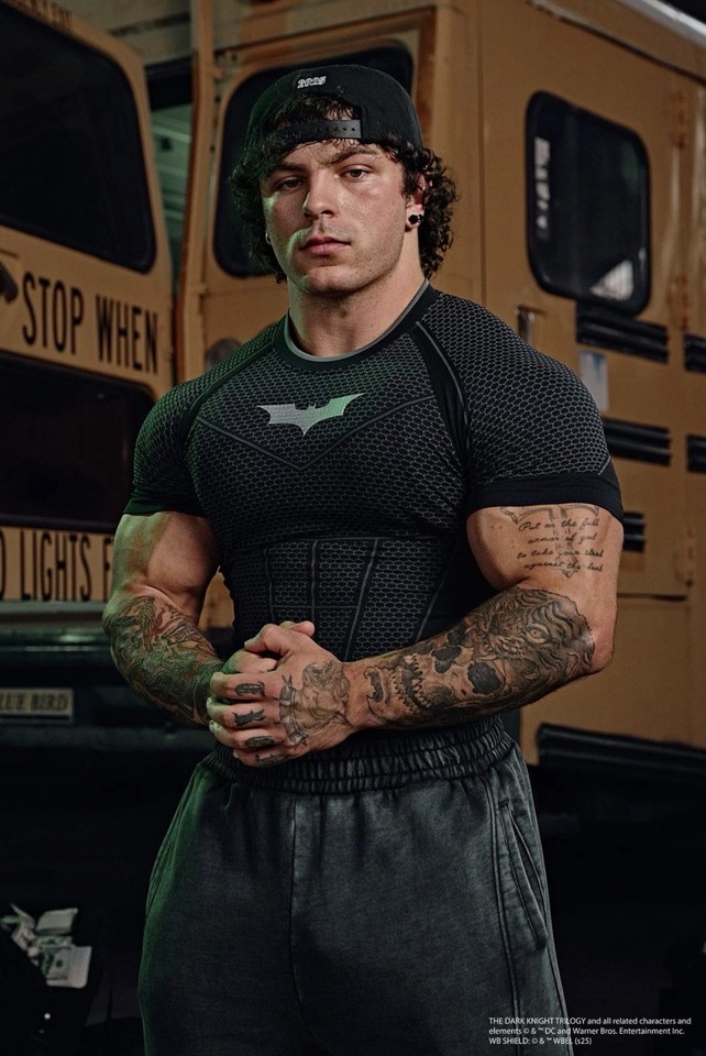 YoungLA 4259 Batman Compression Tee Black- Size Large | eBay