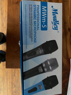 🎤Moukey Dynamic Karaoke Microphone 13ft Cable Metal Handheld Cardioid ...