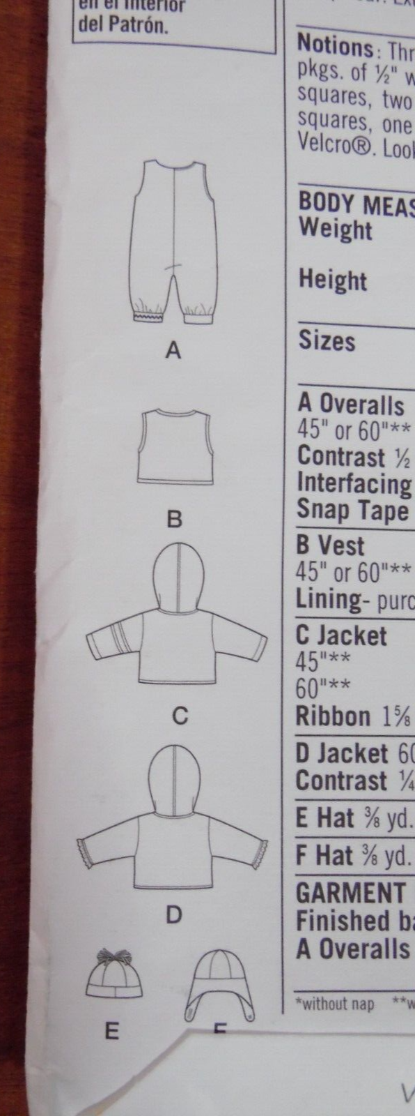 Simplicity 2523 Sewing Pattern Babies Child Toddler Dungarees Jacket ...