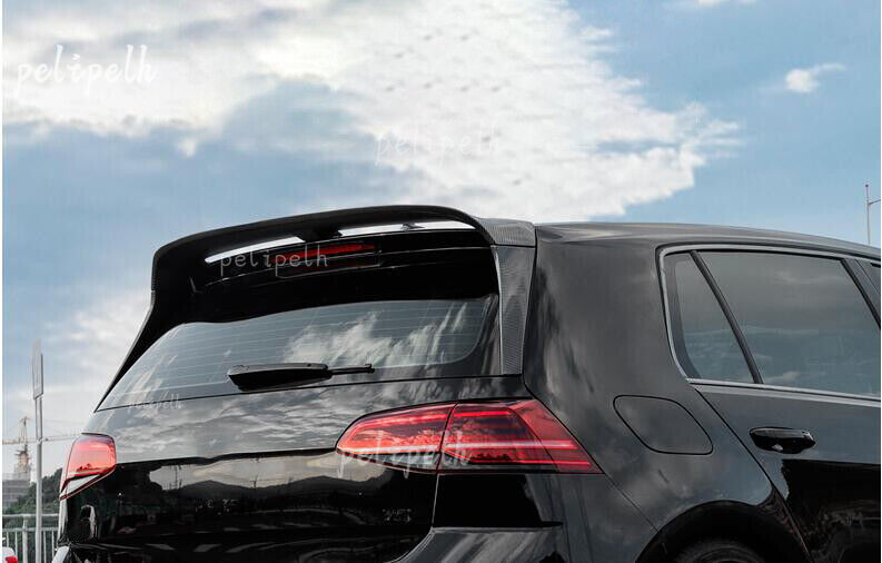3PC Real Carbon Fiber Rear Boot Spoiler Wing Flap For VW Golf MK7 2014 ...