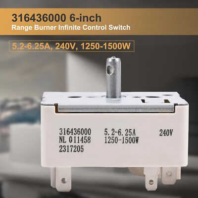 316436000 316021500 Range Surface Burner Element Switch for Frigidaire ...