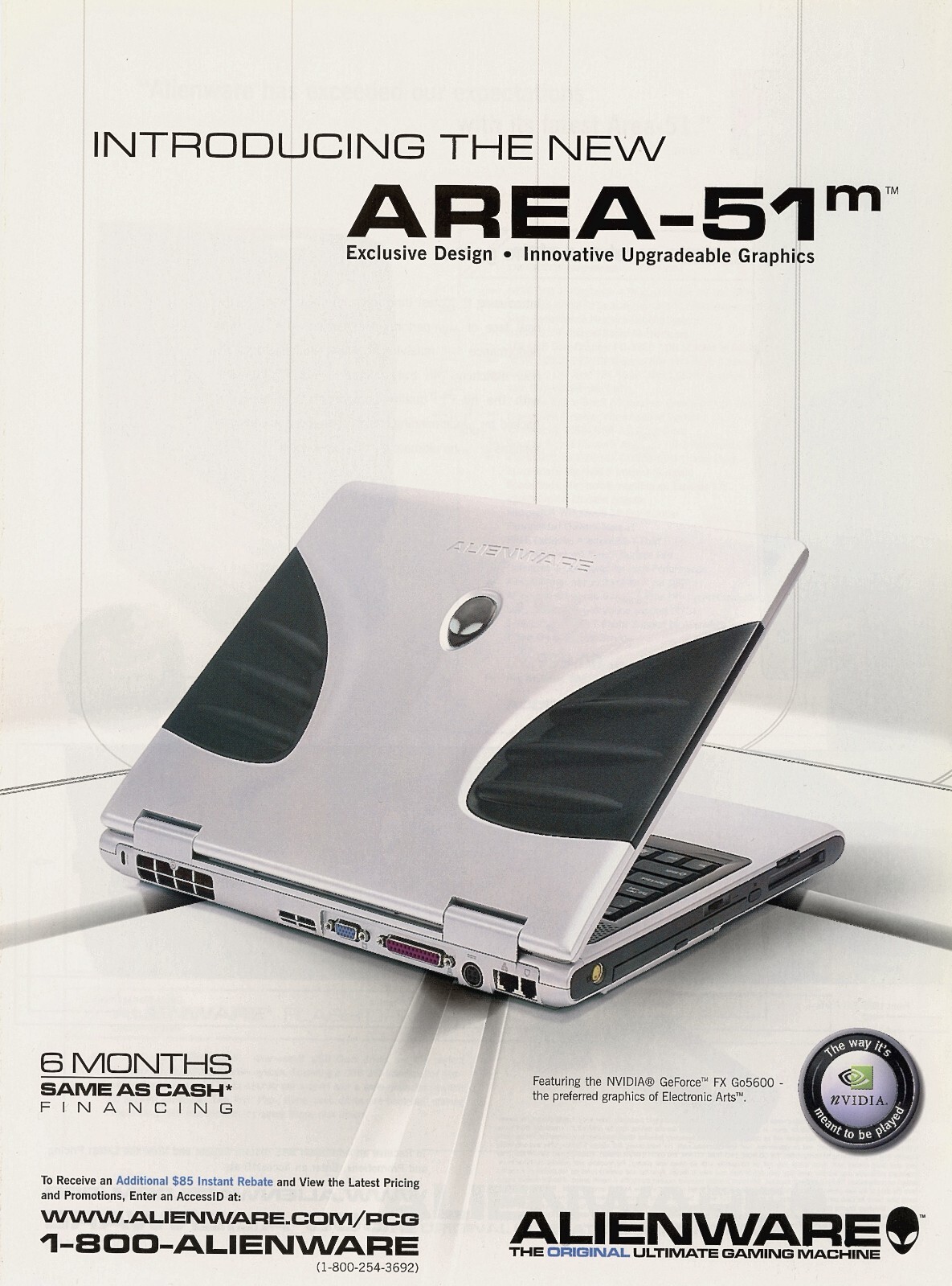 Alienware Area 51 Laptop Nvidia Geforce FX Computers Promo Ad Art Print ...
