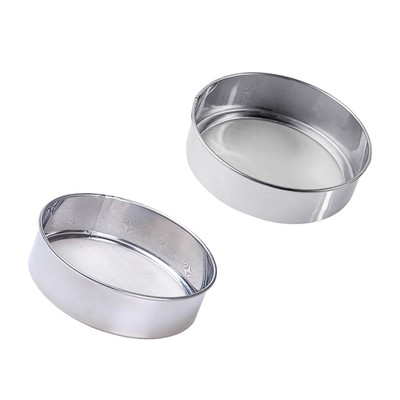 2 Pcs Sifting Kitchen Accessories Sieve Stainless Steel Flour Sifter ...
