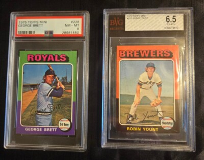 1975 TOPPS MINI COMPLETE SET 660/660 PSA 8 BRETT, BVG 6.5 YOUNT OVERALL ...