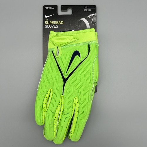 Nike Superbad Football Gloves Lime Green Men's Size 3XL DM0058-316 ...