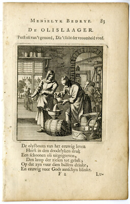 Antique Print-PROFESSION-OLISLAGER-OIL BUTCHER-Luiken-Clara-c.1700 | eBay