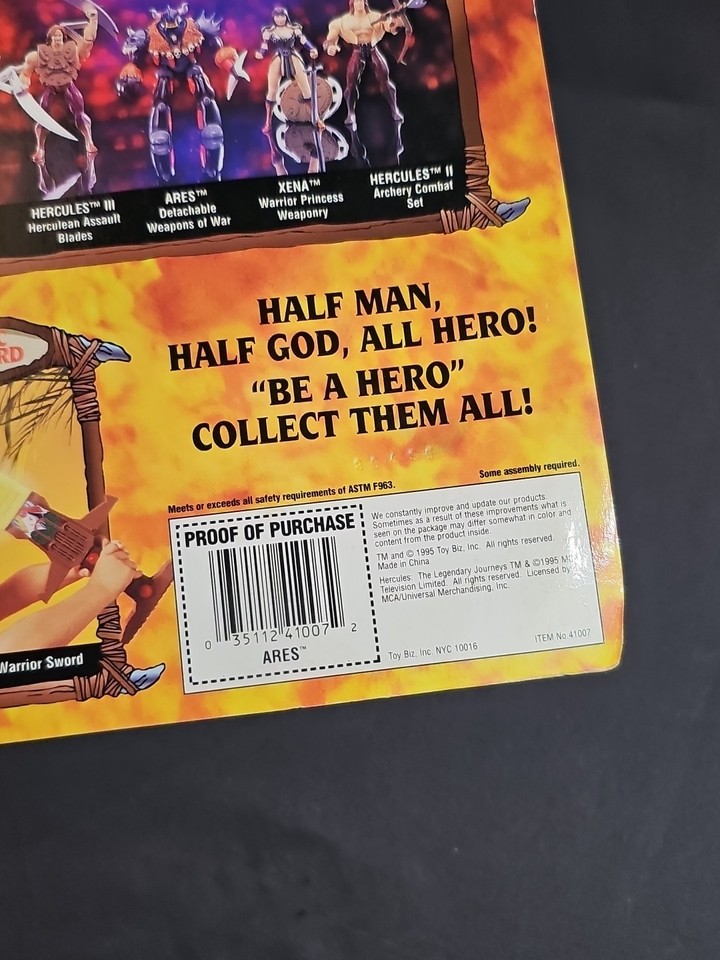 Hercules The Legendary Journeys ARES with Weapons Action Figure 1995 ...