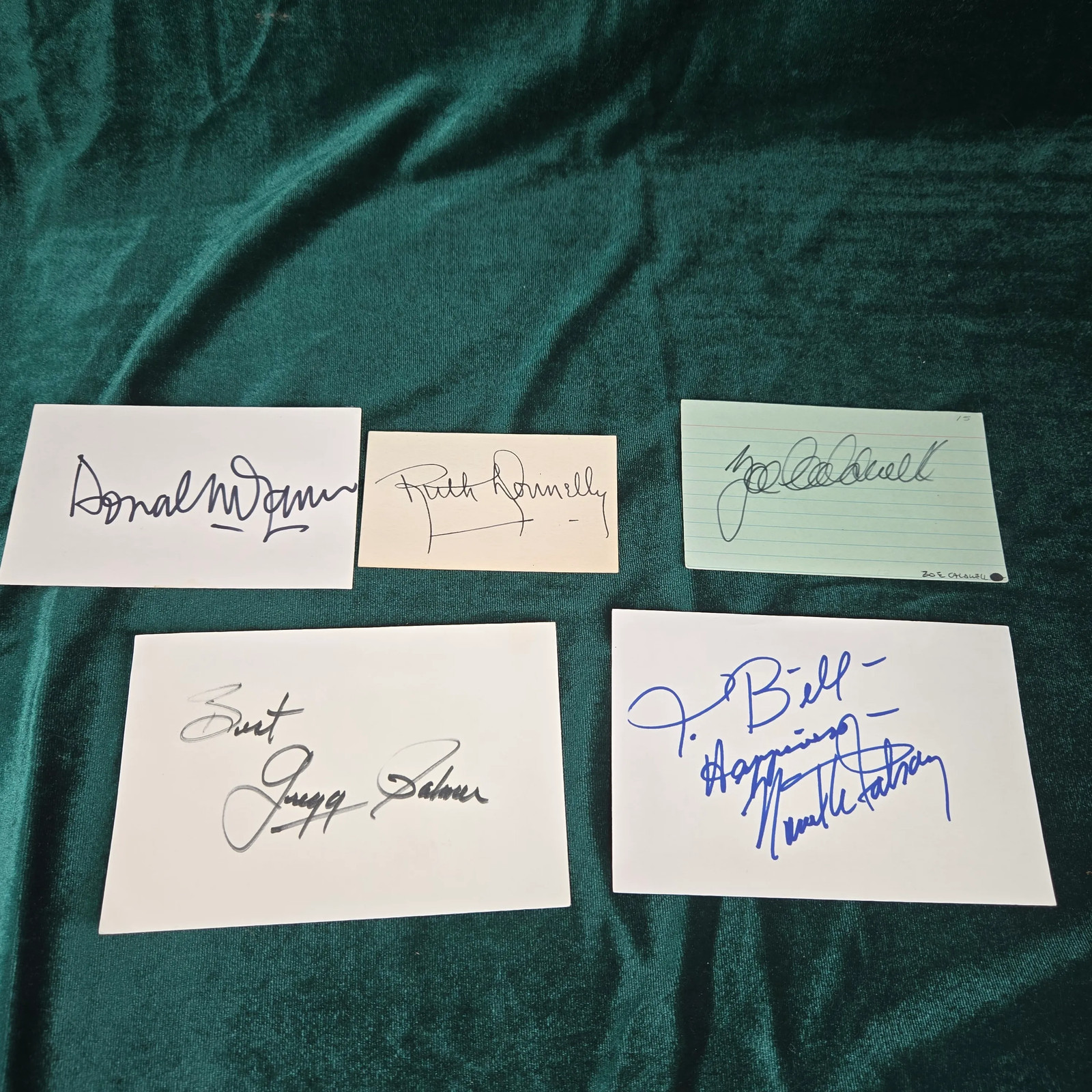 Vintage Hollywood Actors Autographs Signed Index Cards Lot of 5 | eBay