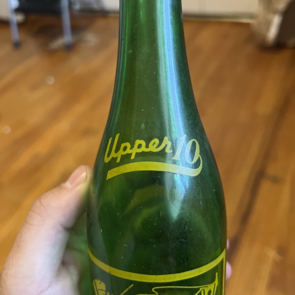 Vintage Upper 10 ACL Soda Bottle 12oz Nehi Product Green Carriage Lime ...