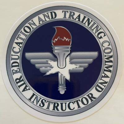 USAF Air Education and Training Command Instructor Sticker Waterproof ...