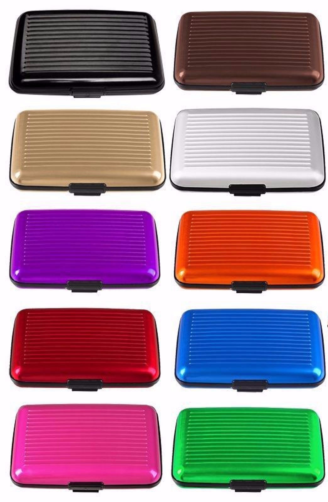 2 X RFID Block Aluminium Holder Security Wallet Bank Credit Card Hard ...