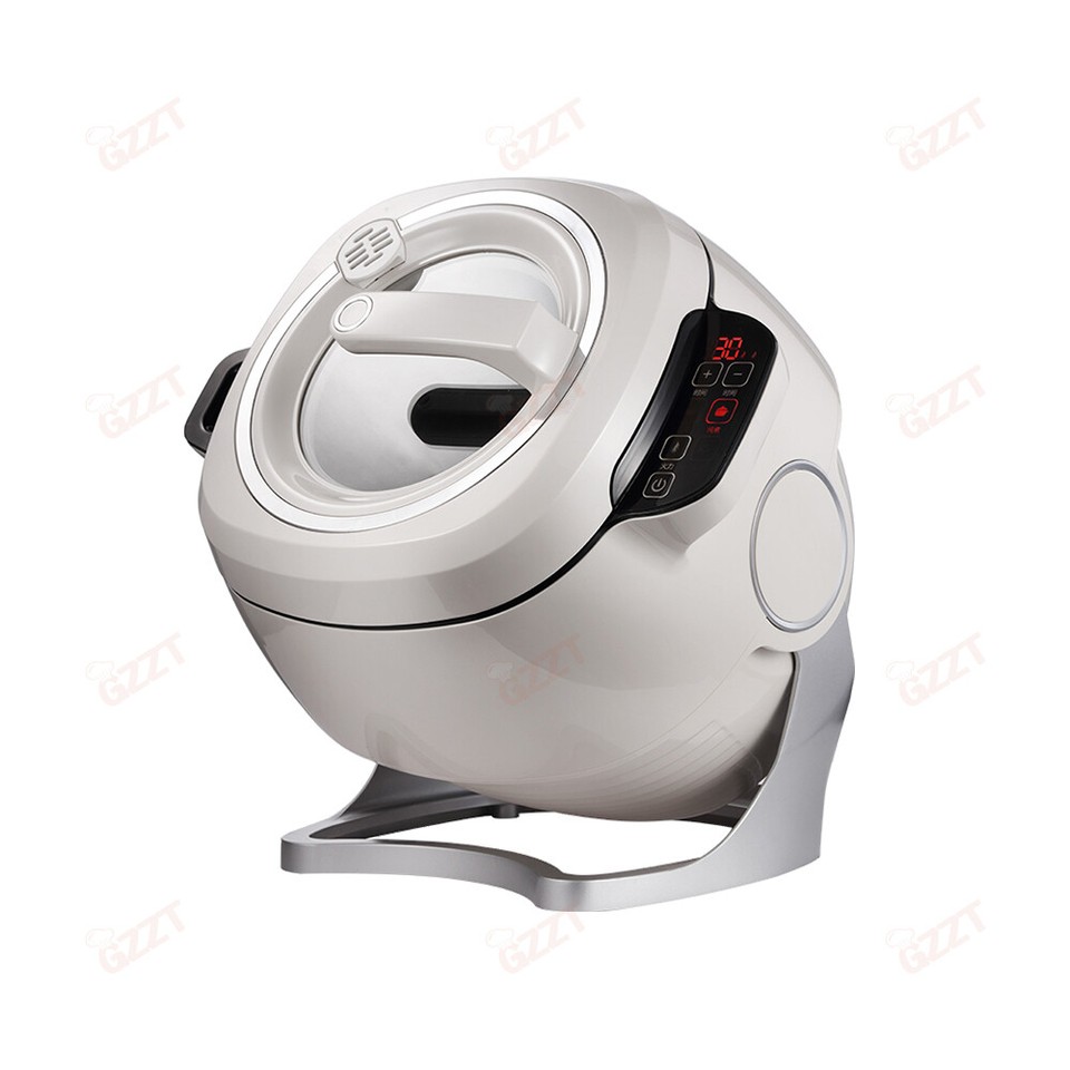 6L Electric Stir Fry Machine Stir Cooker Pot No Stick Pan Auto Rotating ...