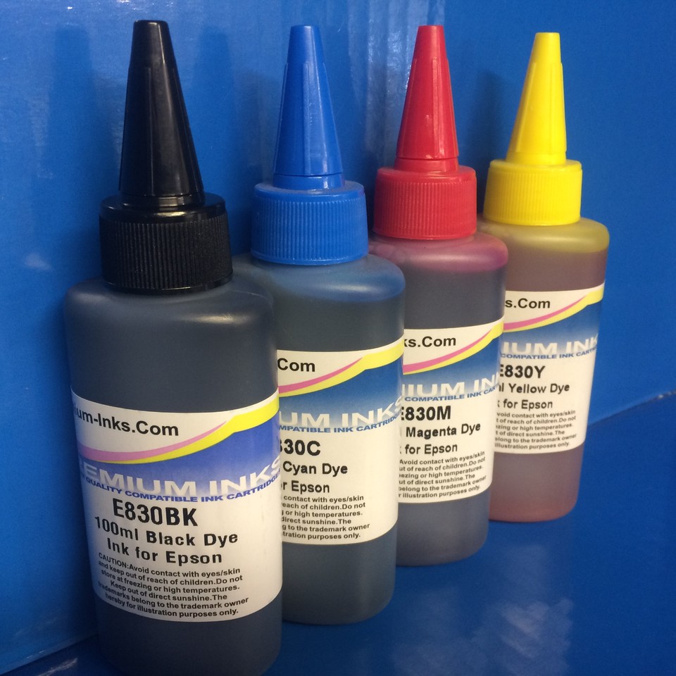 4X PRINTER REFILL INK EPSON ECO TANK ECOTANK ET 1650 2600 2650 2710 ...